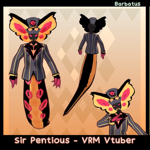 Sir Pentious 3D Vtuber (VRM - Vroid File) - Barbatus Store - BOOTH