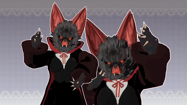 Vampire Bat Vtuber (vroid and vrm file) - Barbatus store - BOOTH