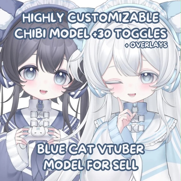 LF: 【LIVE 2Dモデル】Blue Cat Girl Vtuber Model for Sell 青猫モデル | RipperStore Forums