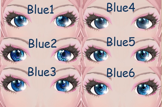 Blue eye textures for VRoid Studio with highlights - Seighcho - BOOTH
