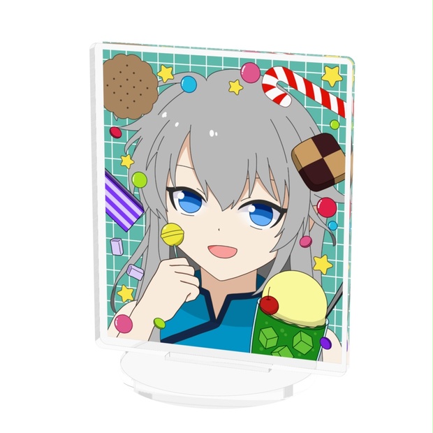 【雑種妖怪 潮】アクリルフィギュア〈70mm〉(2025年誕生日ver.) - 雑種妖怪†潮†＠Vtuber - BOOTH