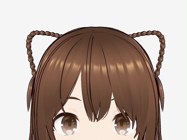 Braided Cat Ears / Cat Ears Vroid / Vroid Studio Hair Preset / Vroid ...