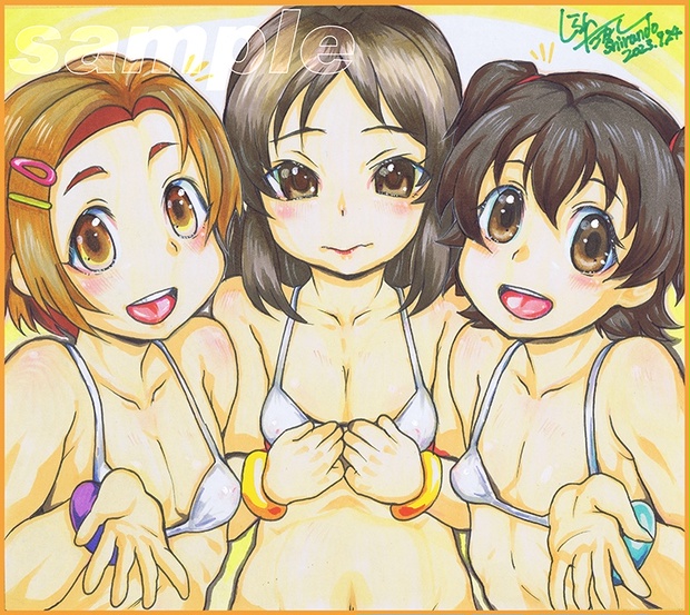 色紙 U149 薫・ありす・みりあ水着 - shirando - BOOTH