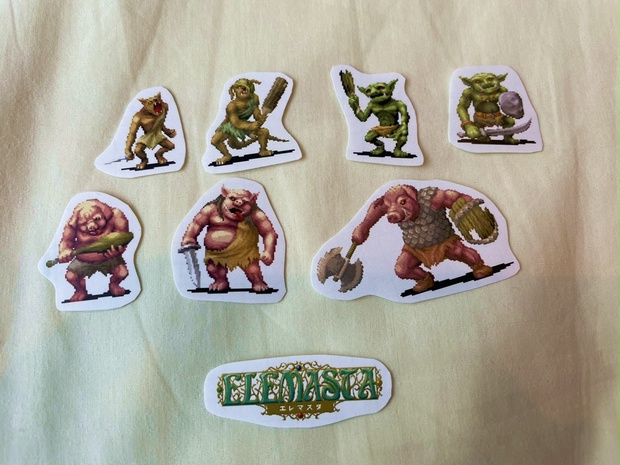 フレークシール:亜人セット7種 - elemasta - BOOTH