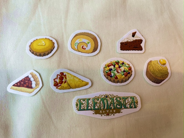 フレークシール:スイーツセット7種 - elemasta - BOOTH