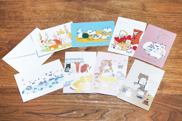 ポストカードセット猫 - Bitte Mitte - BOOTH