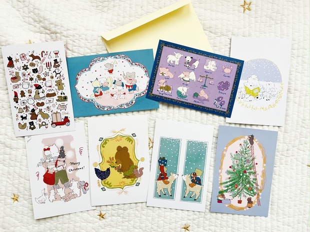 ポップ＆クリスマスカードポストカードセット - Bitte Mitte - BOOTH