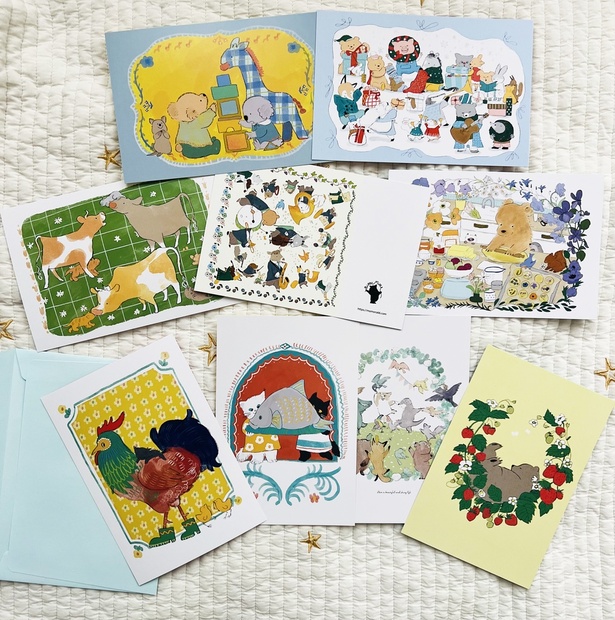 リースと模様ポストカードセット - Bitte Mitte - BOOTH