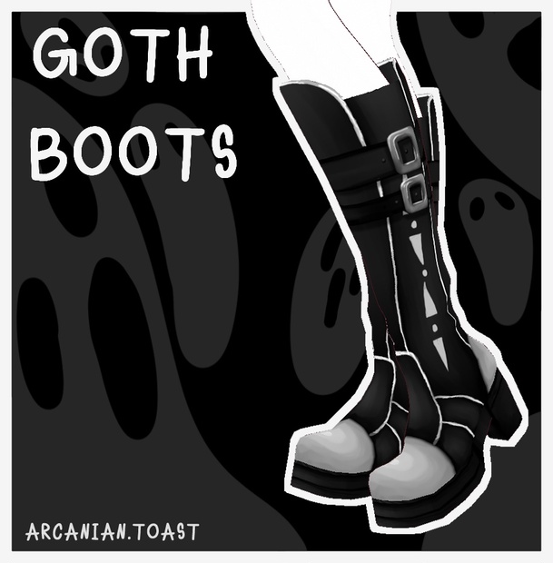 Goth Boots - arcaniantoast - BOOTH