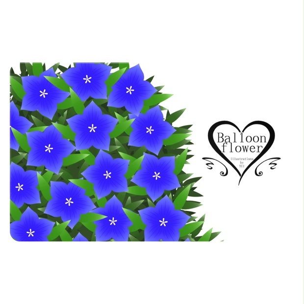 Flower ICカードステッカー「桔梗」 - ゆいのお絵描き雑貨屋さん - BOOTH