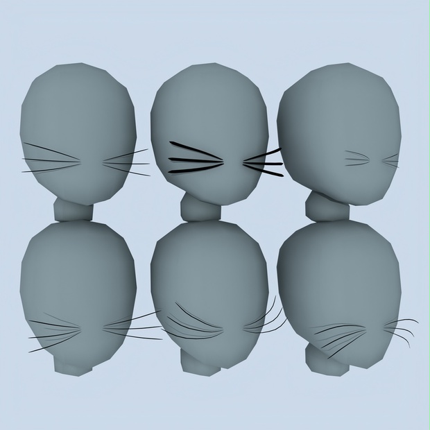 | F R E E | Cute Whiskers! - Rusty's Assets - BOOTH