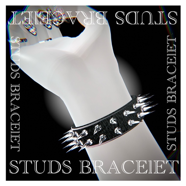 【9アバター対応】STUDS BRACELET【3Dモデル For VRChat】 - #MochiRabbit /もちうさぎ - BOOTH
