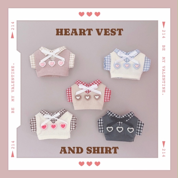 ♡HEART VEST&SHIRT♡ - フェイクファー - BOOTH