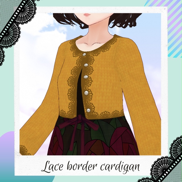 [Free/無料] VRoid lace cardigan texture / Texture de cardigan pour VRoid ...