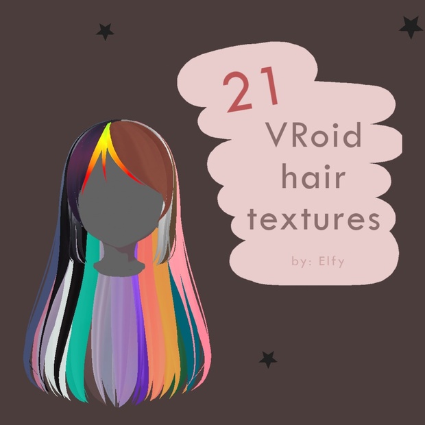 VRoid 】 hair textures - Elfy - BOOTH