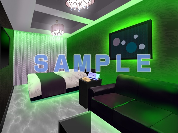 背景素材「ラブホテル」部屋TypeB - ukiukiudonn - BOOTH