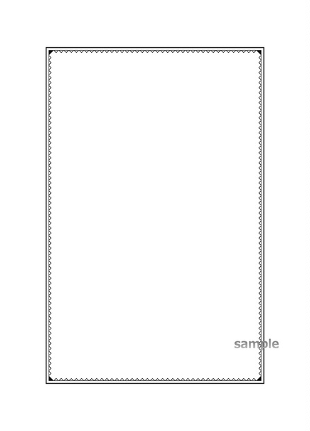 シンプルなフレーム素材 A6サイズ_21 - 星雪花 seisetsuka - BOOTH