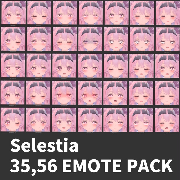 セレスティア[Selestia] 3.0 SDK用 35,56個 表情 パッケージ [35,56 Face Emote Package ...