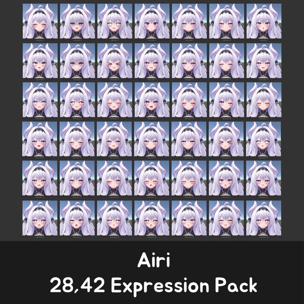 愛莉 [Airi] 3.0 SDK, VCC用 28,42個 表情 パッケージ [28,42 Face Emote Package ...