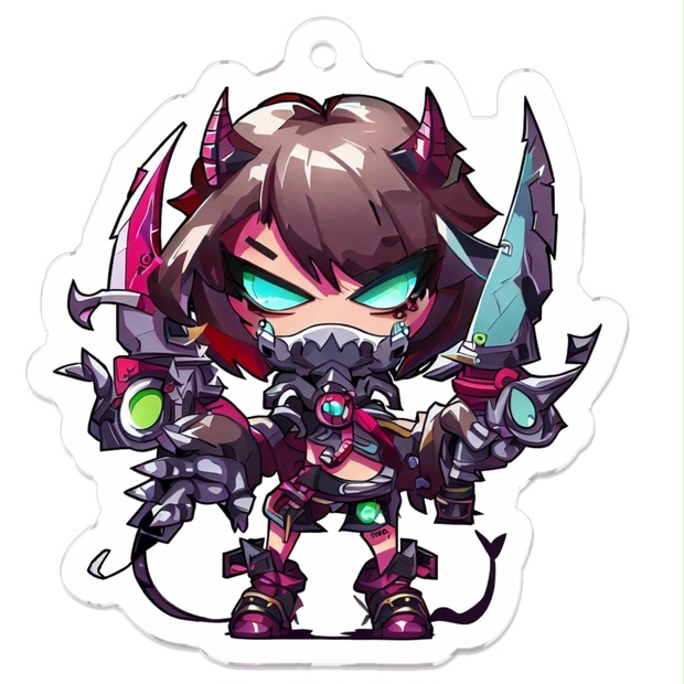 Demon Hunter Game Character - Chibi Art - BOOTH