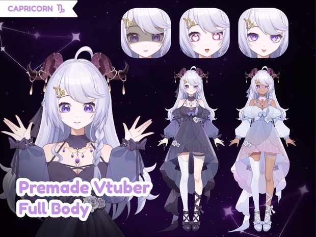 【live2d model】- Vtube Studio, Commercial use! (Ready to Use) - Full ...