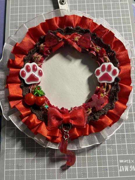 缶バッジケース ホイップデコ 赤 猫耳 - 75-nago - BOOTH