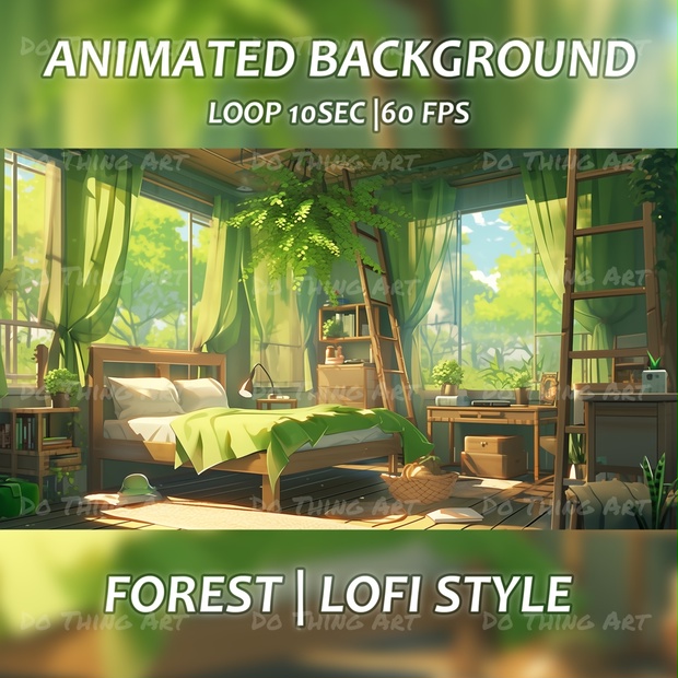 Vtuber Asset Animated Background | Lofi Twitch Streamer Background ...