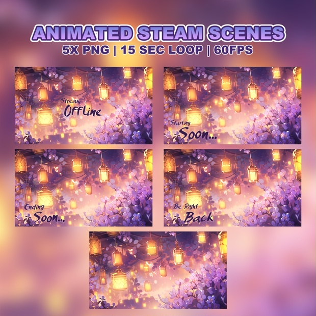 Mystic Purple Dreams Honey Paradise | Animated Twitch Screen Overlay ...