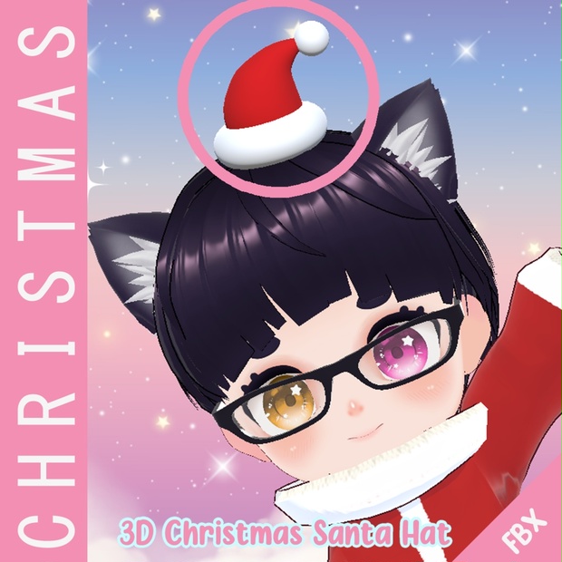 【VRoid】FREE Mini Santa Hat Christmas Accessory - evonsartcave - BOOTH