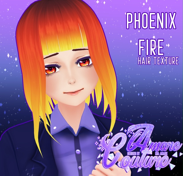 [AC] PHOENIX FIRE HAIR TEXTURE - kartikakhaos - BOOTH