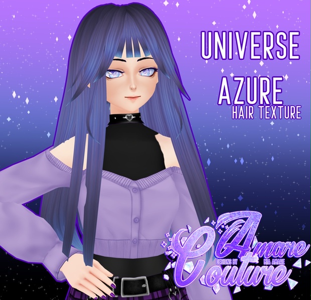 [AC] UNIVERSE AZURE HAIR TEXTURE - kartikakhaos - BOOTH