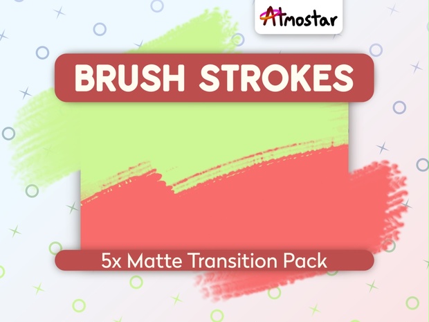 Brush Stroke Matte Transitions - 5 Animated Brush Strokes for Stream and Video Transitions ...