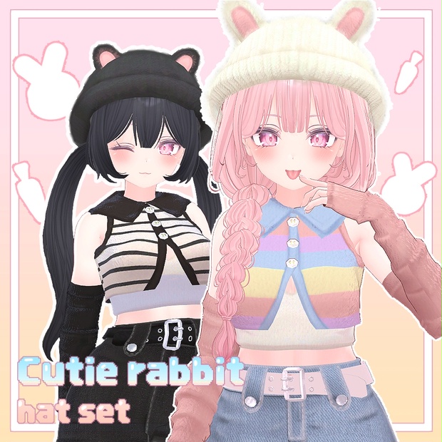 [selestia] Cutie rabbit hat set (VRC 3Dアイテム) - shushu *BOUTIQUE* - BOOTH