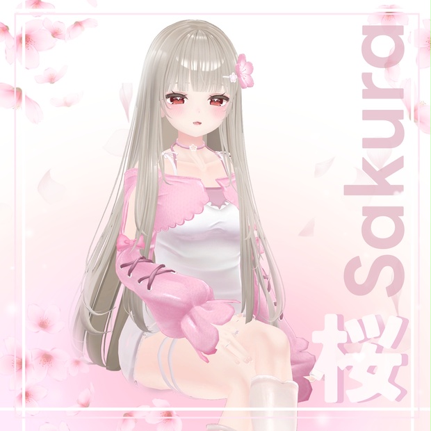 [maya / 舞夜] Sakura Cardigan Set (VRC 3Dアイテム) - shushu *BOUTIQUE* - BOOTH