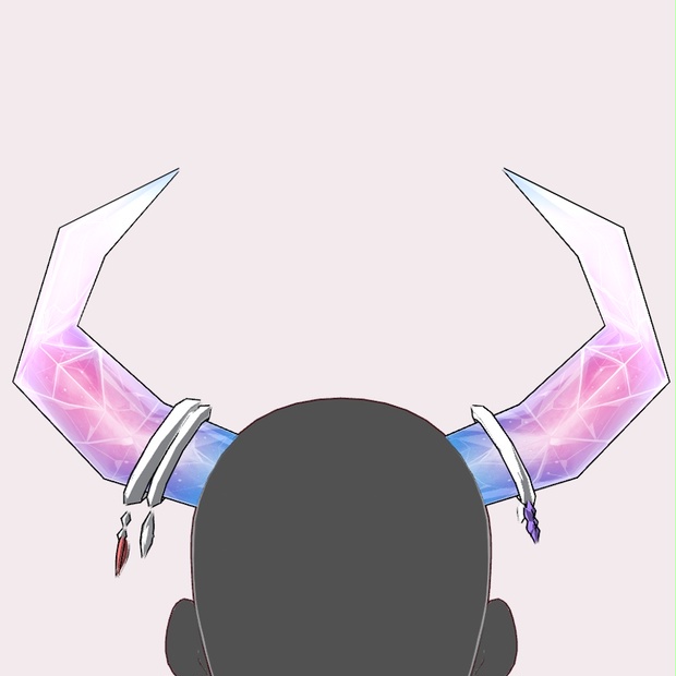 【VRoid】 Crystal horns - LECHE - BOOTH