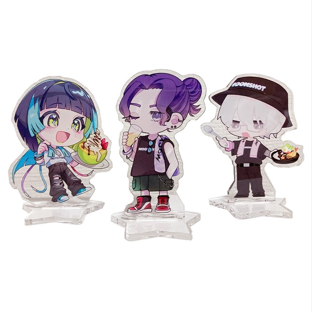 【展示のみ】フェス飯もぐもぐアクリルスタンド3種 - MOONSHOT Official ONLINE STORE - BOOTH