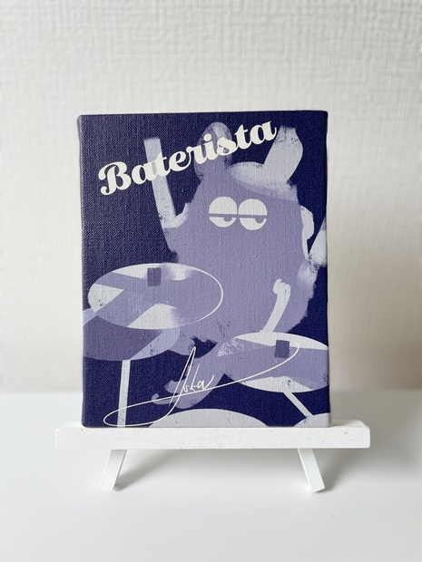 Baterista(ドラマー) /キャンバス(F0号) - Lineas de Aska(アスカの紙上絵) - BOOTH