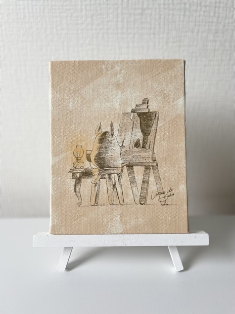 Navidad(クリスマス)/キャンバス(F0号) - Lineas de Aska(アスカの紙上絵) - BOOTH