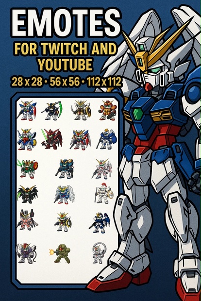 20 Gundam Wing Emotes - Dark Otaku Emotes - BOOTH