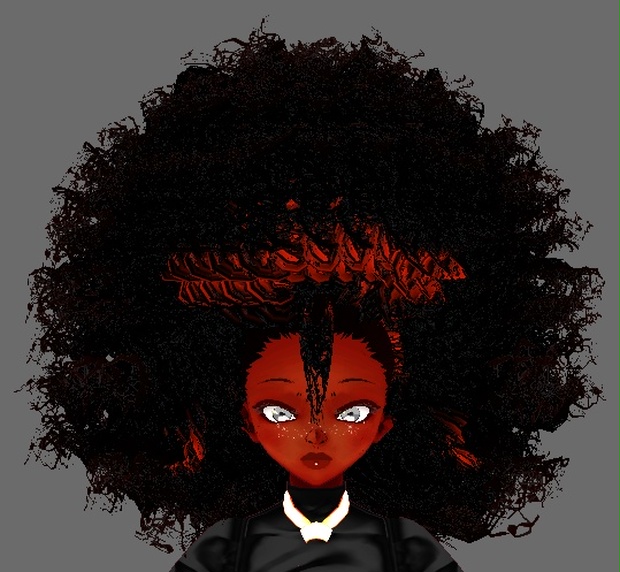 Medium Curly Afro (VRoid Hair Preset Beta and Stable) - Adore Artistry ...