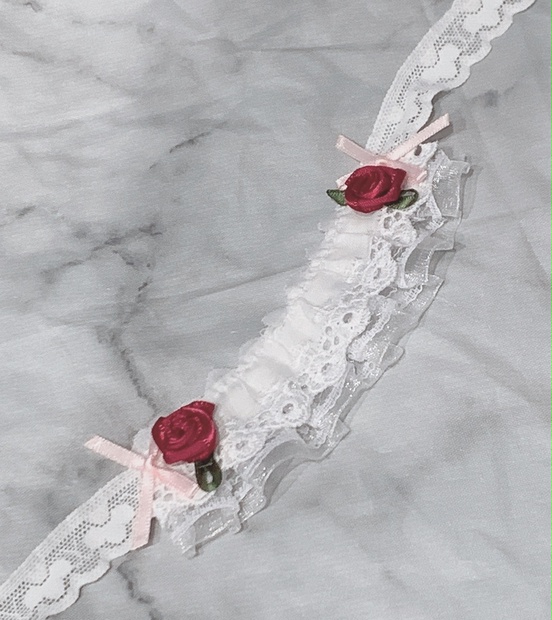 ぬい用 ヘッドドレス ウェディング風 バラ ほわぬい対応 - chibimaru-666 - BOOTH