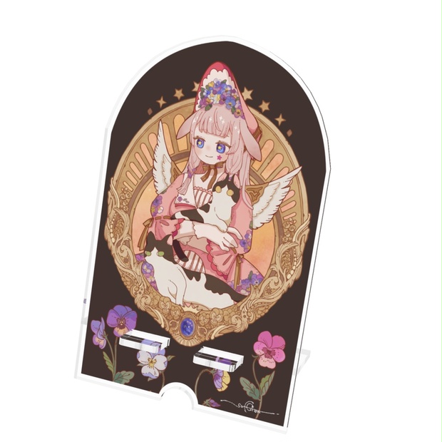 ビオラバースデー アクリルスマホスタンド【ﾀﾞｰｸﾁｮｺ】 - μ.Viola - BOOTH