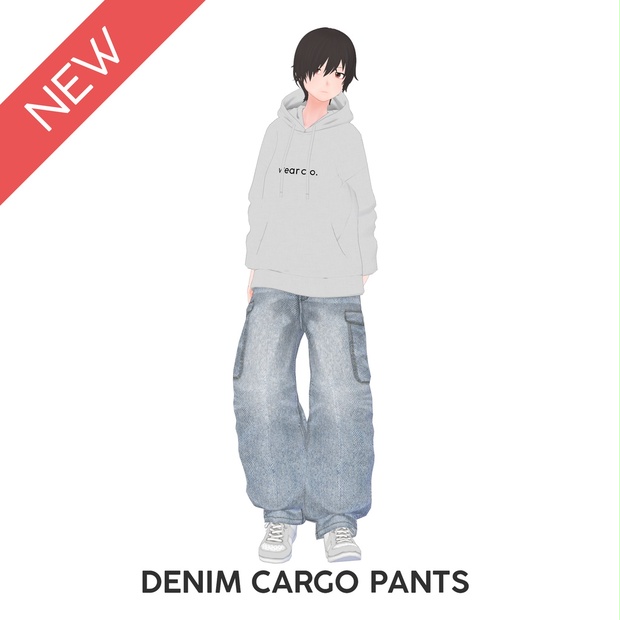 [VRoid] DENIM CARGO PANTS / デニムカーゴパンツ - vear clo. - BOOTH
