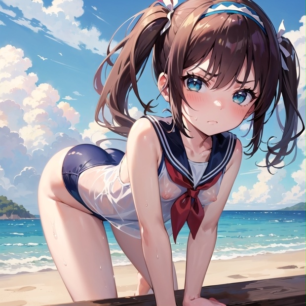 E-3_【300枚+α】未熟 な 女の子 の えちえち な 水着姿 & エロポーズ を 集めた イラスト・CG集 AI生成【vol.03】 - りんの部屋（RIN's Room）@AIイラスト ...