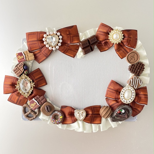 ポストカードサイズ硬質カードケースデコ🍫milk chocolate - nanami♡73handmade - BOOTH