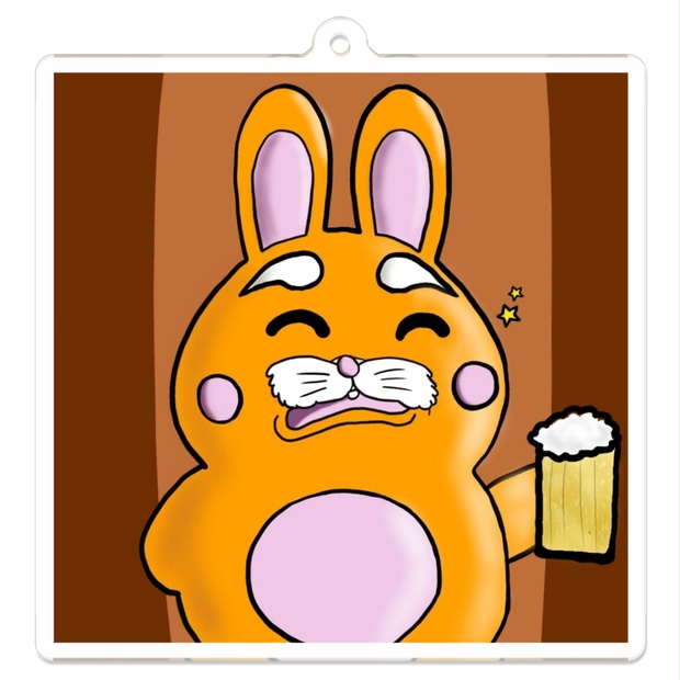 Usagi beer keychain - usagipapattes - BOOTH