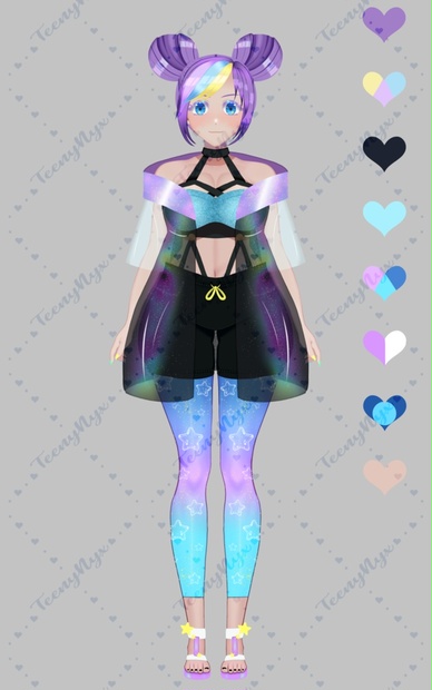 Purple Star VTuber - teenynyx - BOOTH