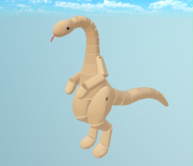 Vrchat wooden snake avatar - Moopdrea - BOOTH