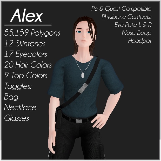 Alex [VRC Male Avatar] - Kelseu - BOOTH
