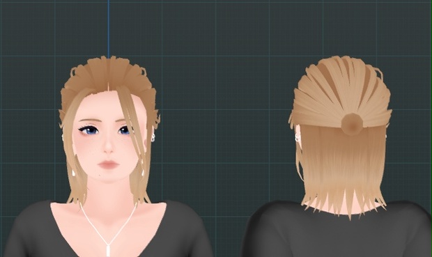 Half-Up Hair - VRChat Hair Asset - Kelseu - BOOTH